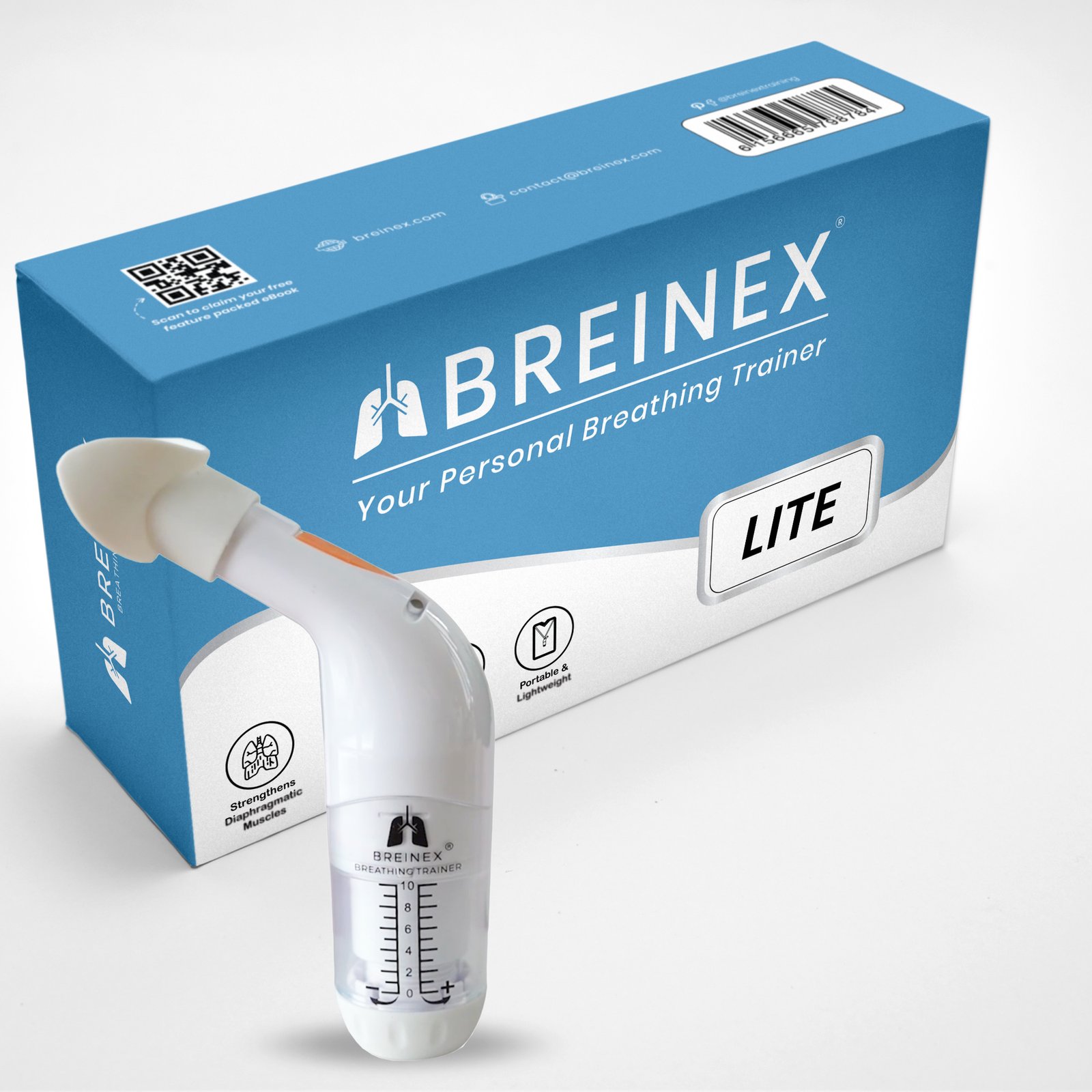 Breathing Device To Strengthen Lungs, Lung Exerciser BREINEX LITE